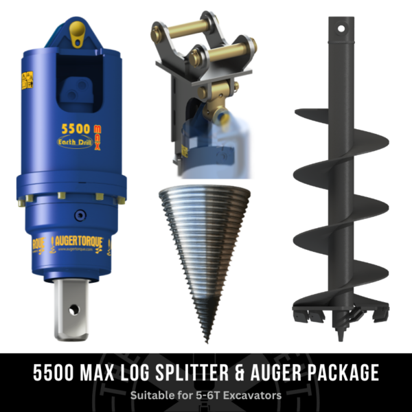 Auger Torque 5500MAX Log Splitter Package (Locking Cradle)